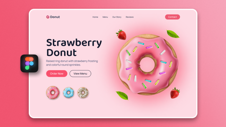 Donut Website UI Design & Animation in Figma - Sk Rafid Hossain